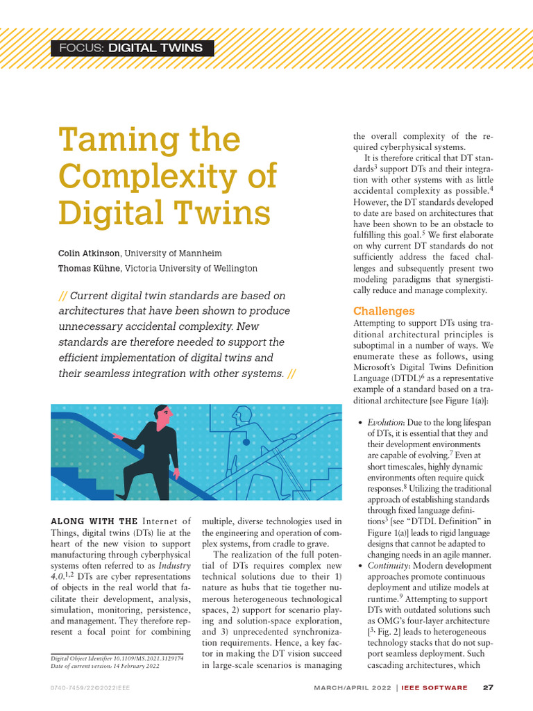 Digital Twins Pdf Complexity Software Engineering