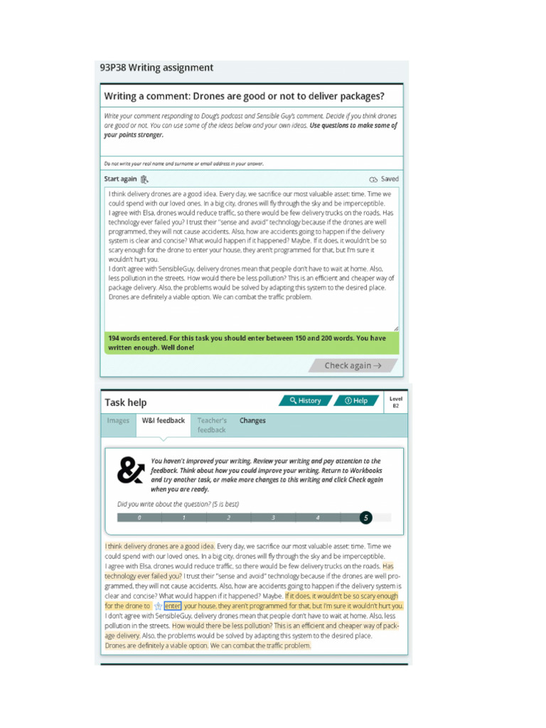 Writing a comment unit 6.4 | PDF
