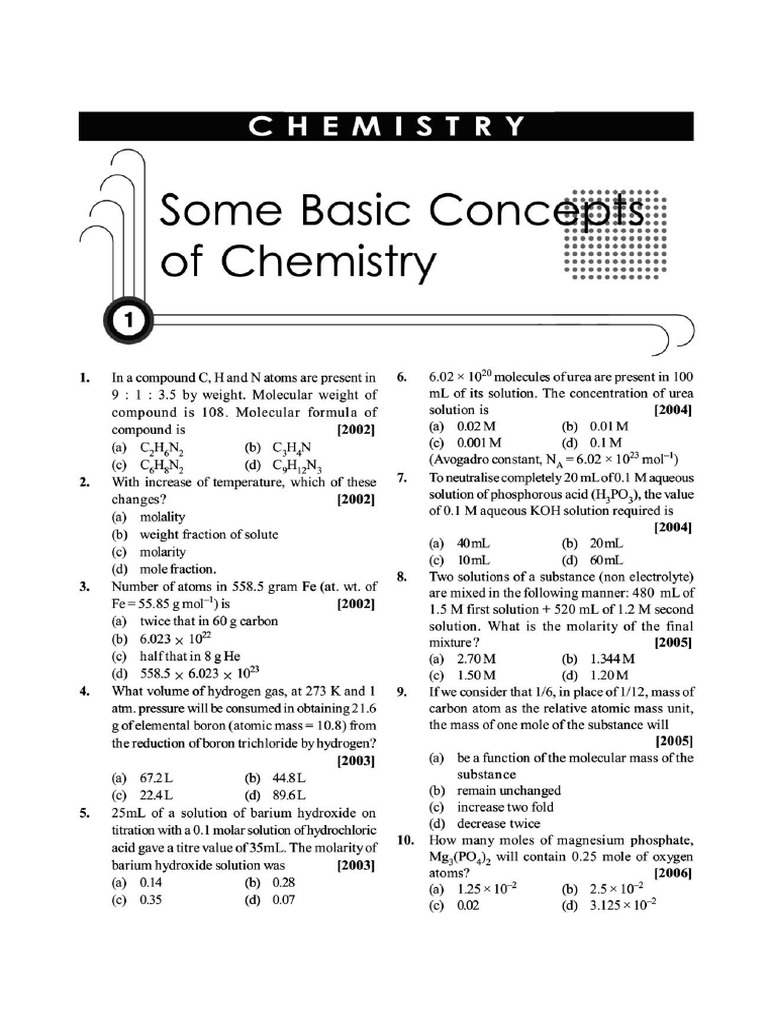 1 - 31 Chapters Chemistry Final | PDF