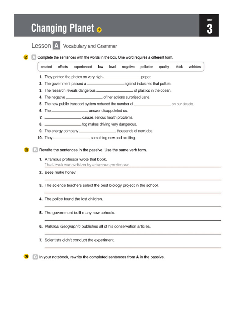Workbook Unit 3 4 | PDF