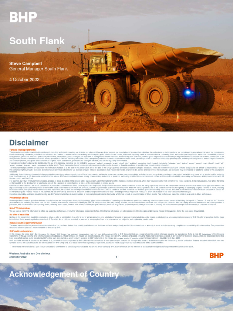 South Flank Iron Ore Project Overview | PDF | Mining | Indigenous ...