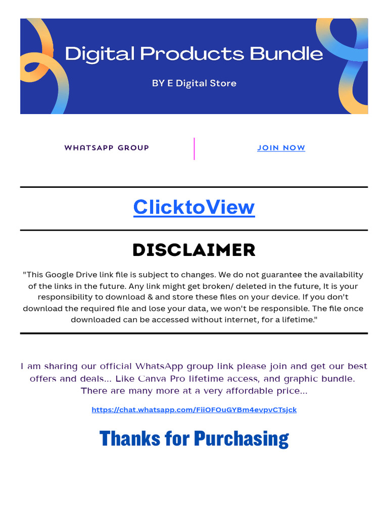 Digital Products Bundle BY E Digital Store | PDF