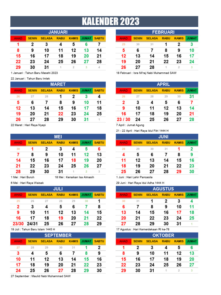 Kalender 2023 | PDF
