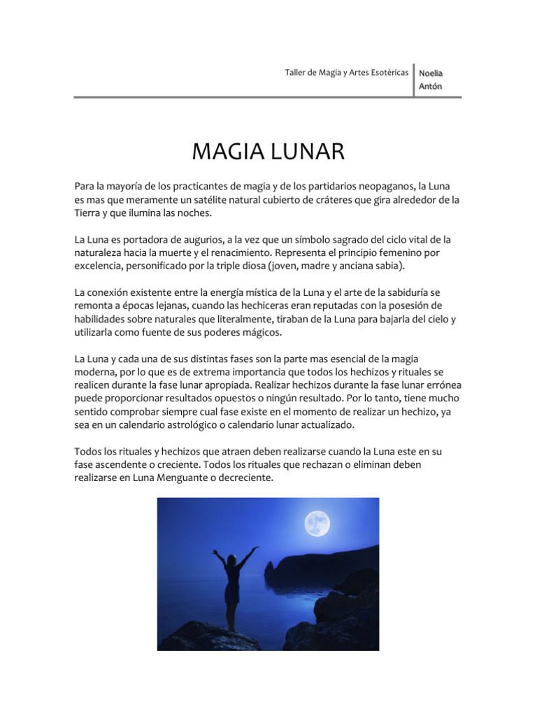 Magia Lunar | Descargar gratis PDF | Luna | Asamblea de brujas