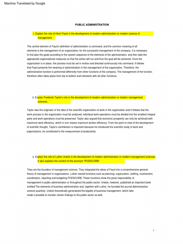 Javna Uprava Vprašanja Za Izpit | PDF