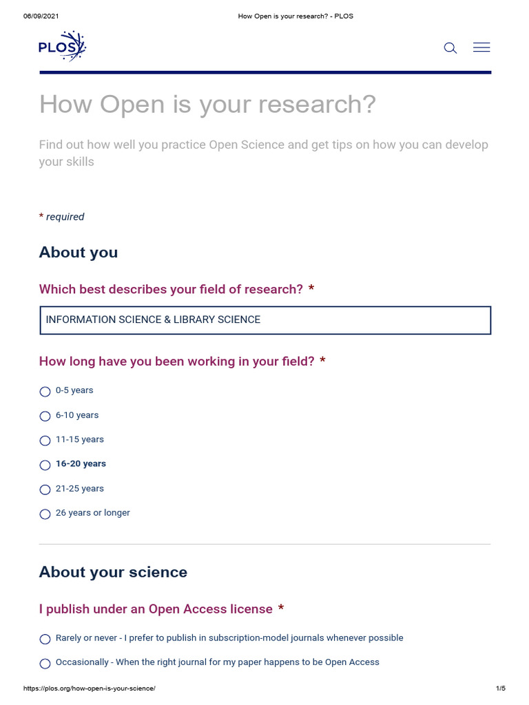 Open Science Self-Assessment | PDF | Open Access | Academic Publishing