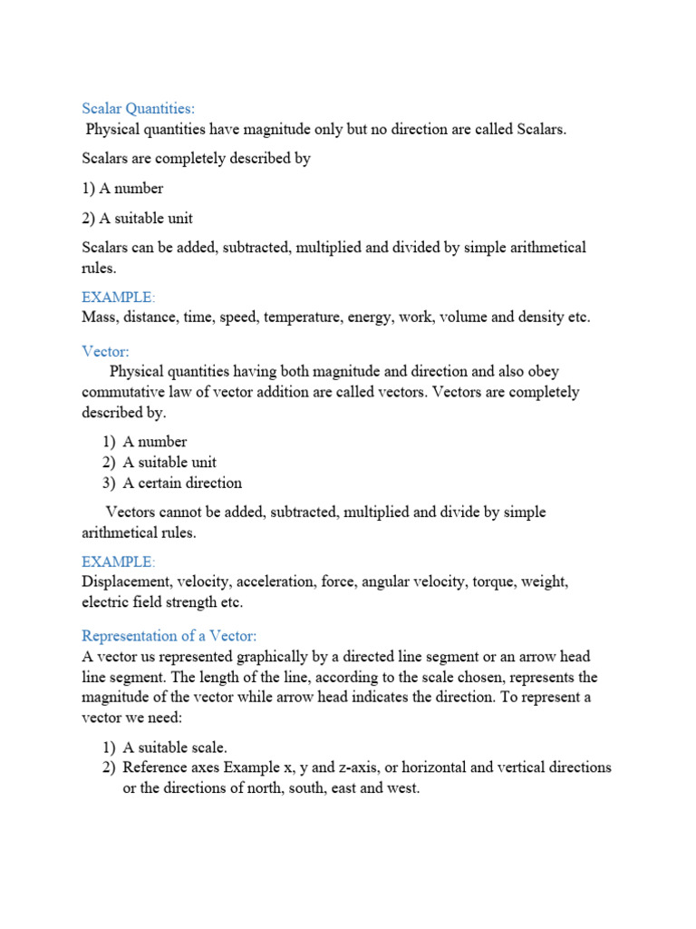 Chapter 2 Vectors Pdf Euclidean Vector Cartesian Coordinate System
