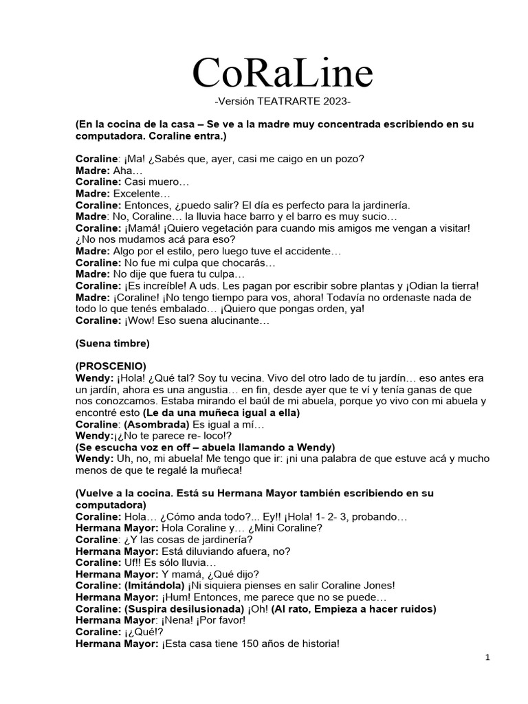 Caroline | PDF | Películas dirigidas