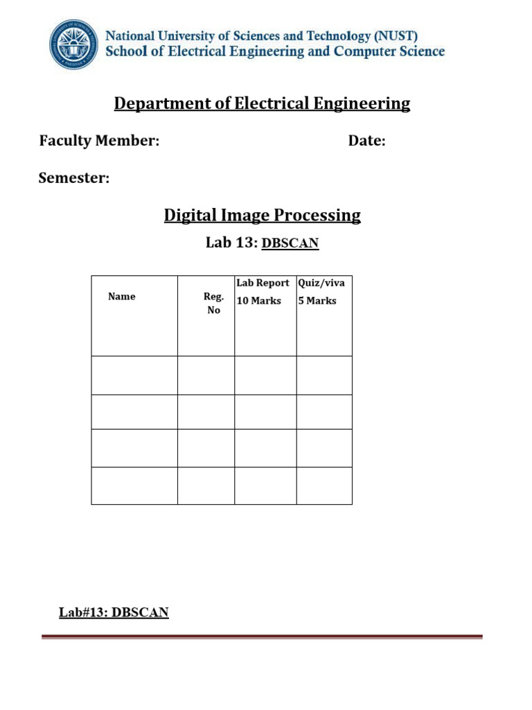 DIP Lab 13 DBSCAN Clustering | PDF | Cluster Analysis | Cognitive Science