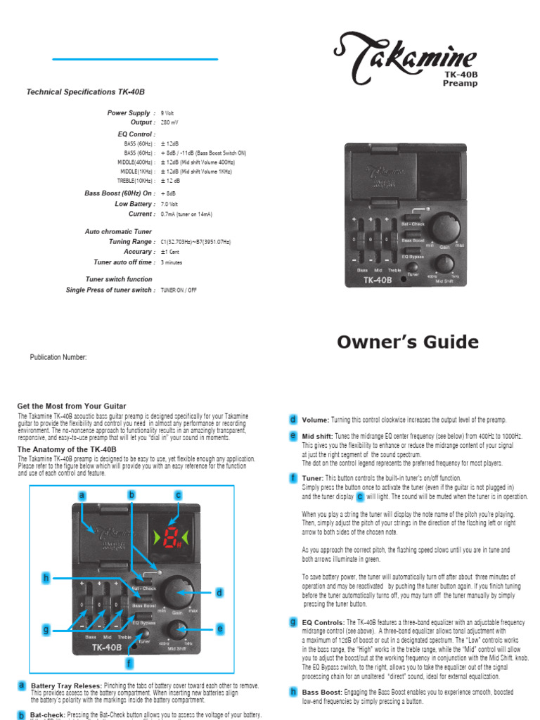 TK-40B Ver2manual | PDF | Equalization (Audio) | Information And Communications Technology
