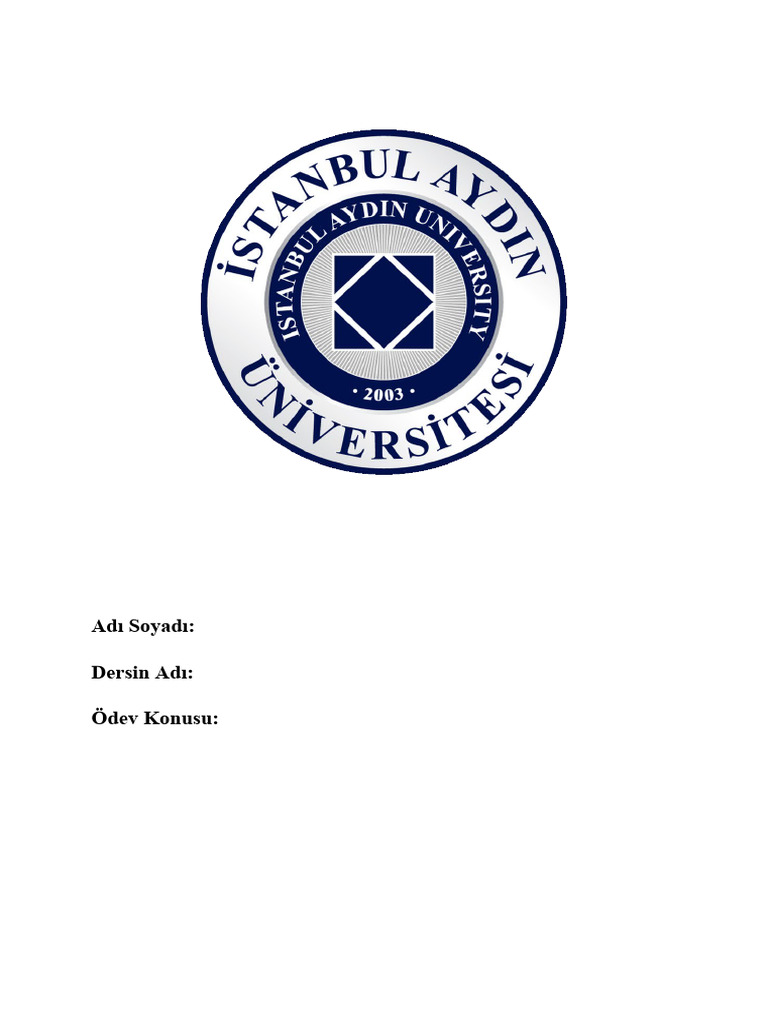 Istanbul Aydin Universitesi IAU Odev Kapagi ALAY ONAY | PDF