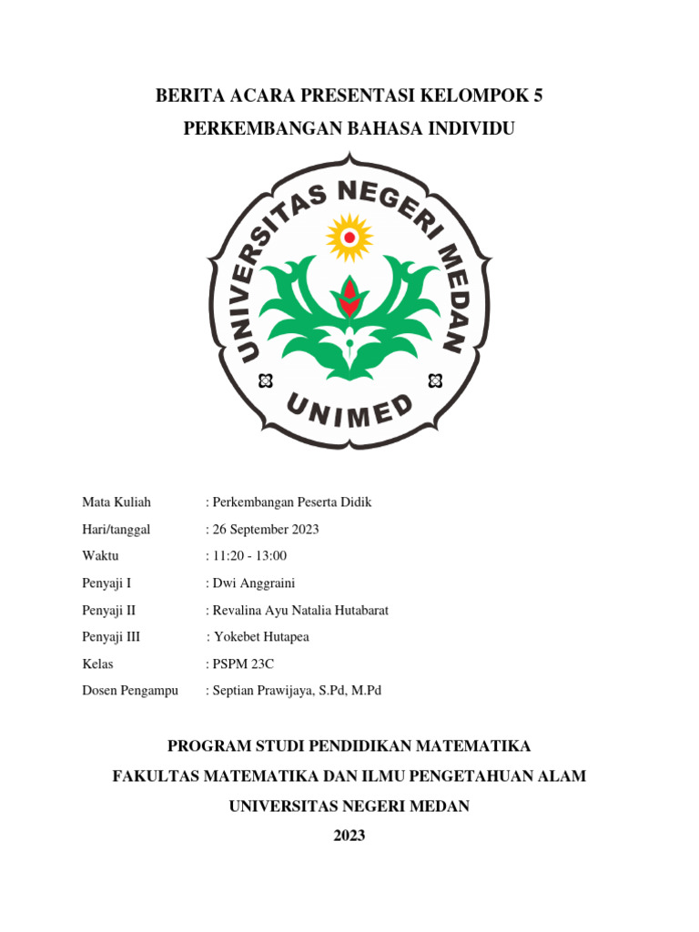 Berita Acara PPD Kelompok 5 | PDF | Karier & Perkembangan | Kesehatan Holistik