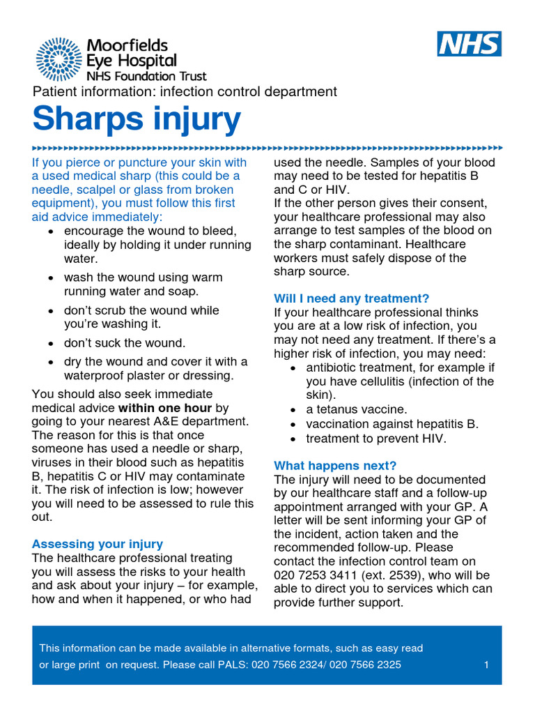 Sharps Injury 0 | PDF | Science & Mathematics