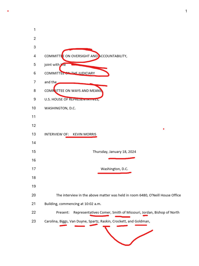 Kevin Morris Hunter Biden Transcript Oversight | PDF | Perjury | Lawyer