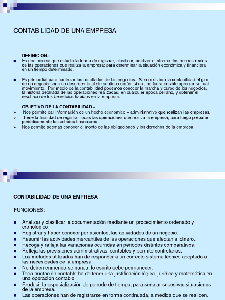 Contabilidad de Una Empresa | PDF | Contabilidad | Negocios económicos