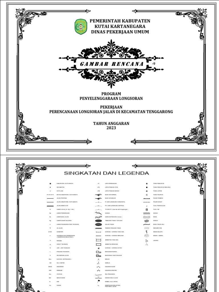 Rencana Penanganan Longsoran Jalan Tenggarong | PDF
