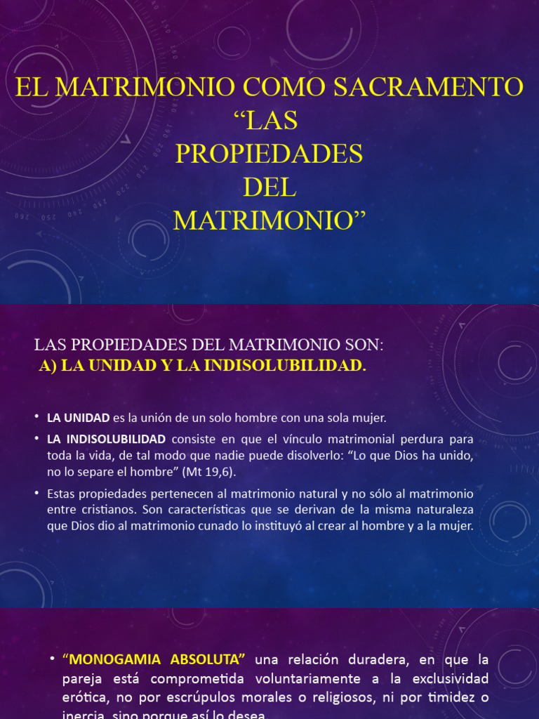 EL MATRIMONIO COMO SACRAMENTO (Las Propiedades Del Matrimonio) | PDF ...
