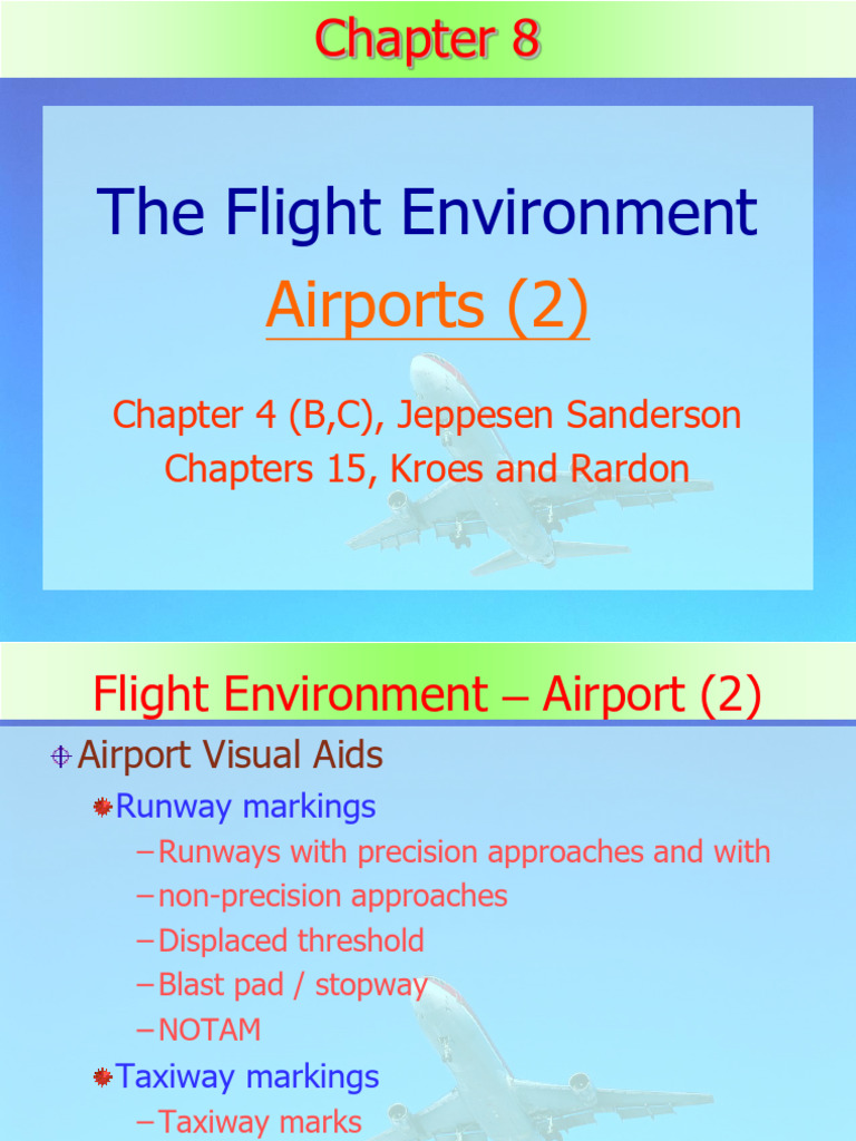 Chap 8 - Flight Environment - Airport | PDF | Longitude | Runway