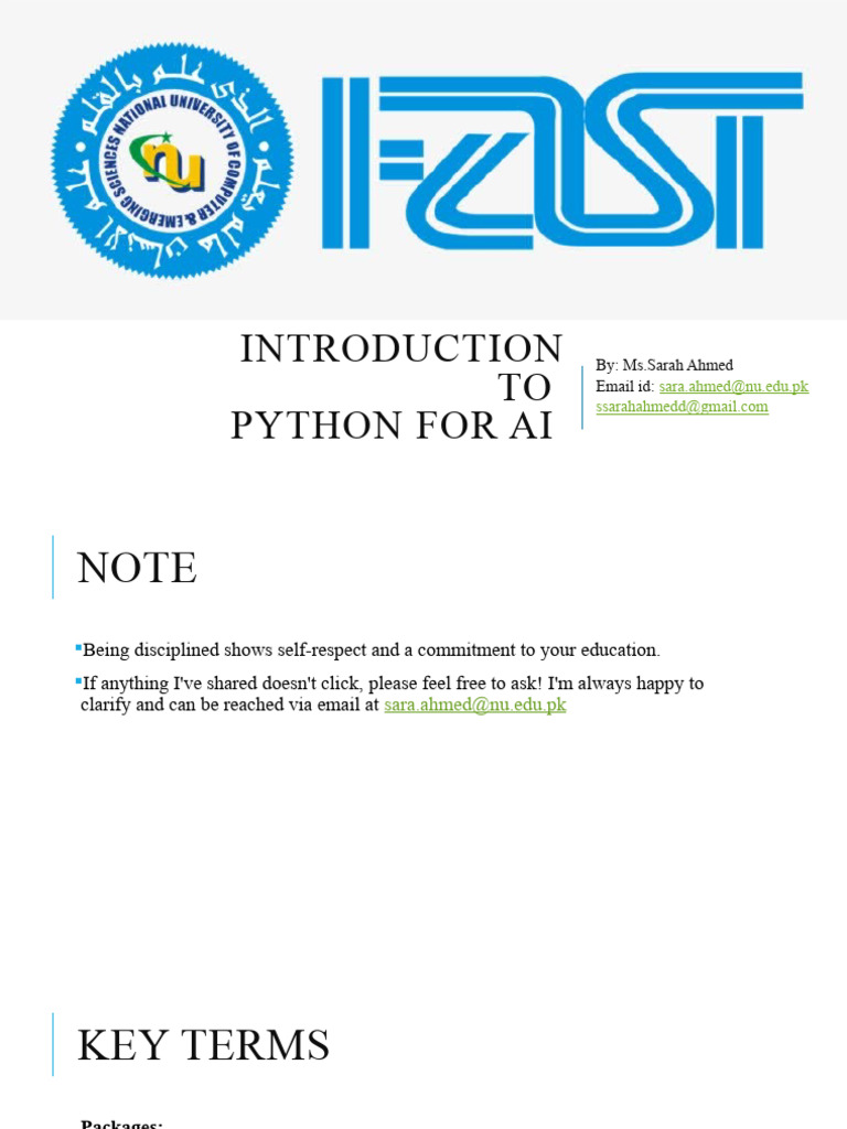 WEEK01 | PDF | Python (Programming Language) | Artificial Intelligence