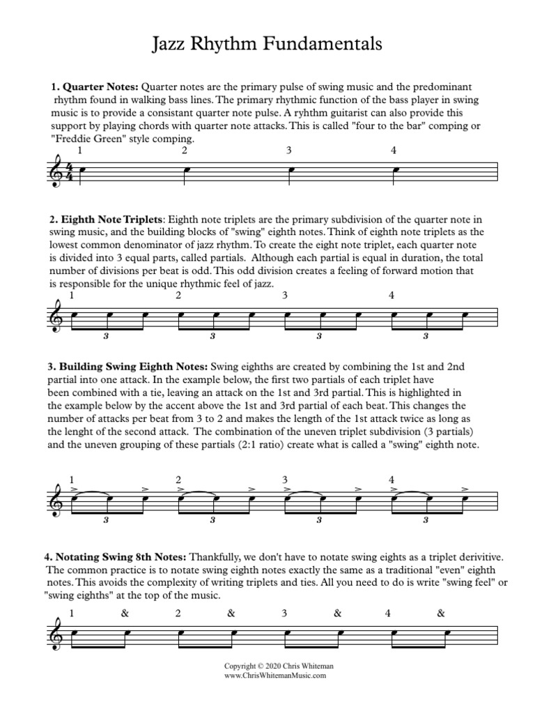 Jazz Rhythm Fundamentals | PDF | Rhythm | Performing Arts