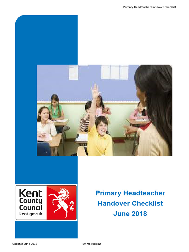 Primary Headteacher Handover Guide | PDF | Banks | Deposit Account