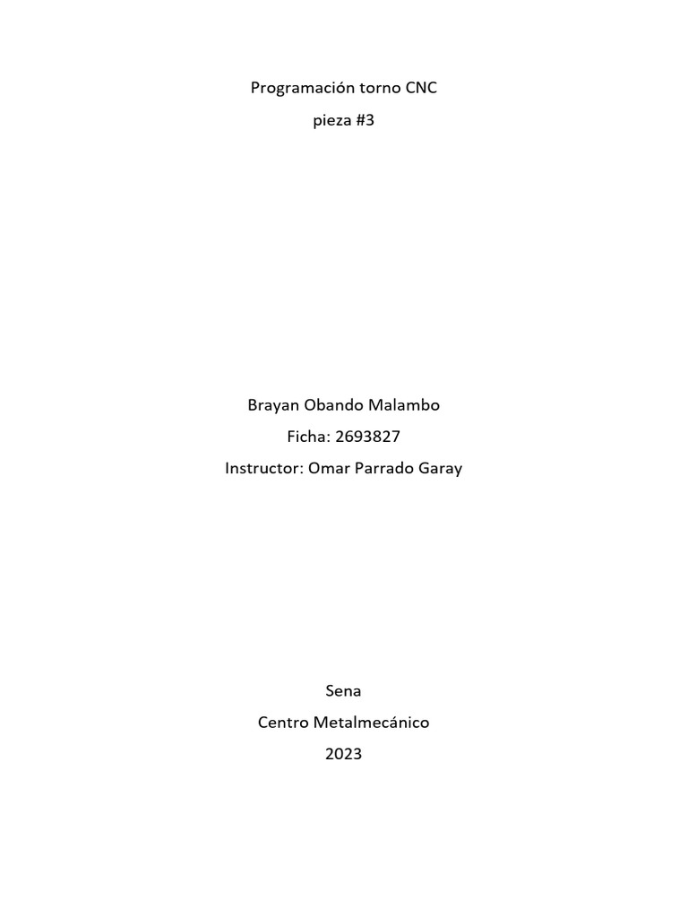 Programación Pieza #3 | PDF