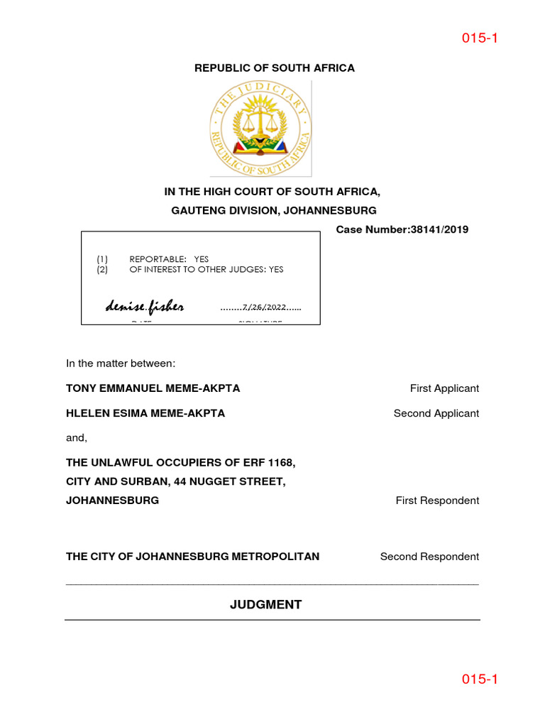 Judgment | PDF | Service Of Process | Ex Parte