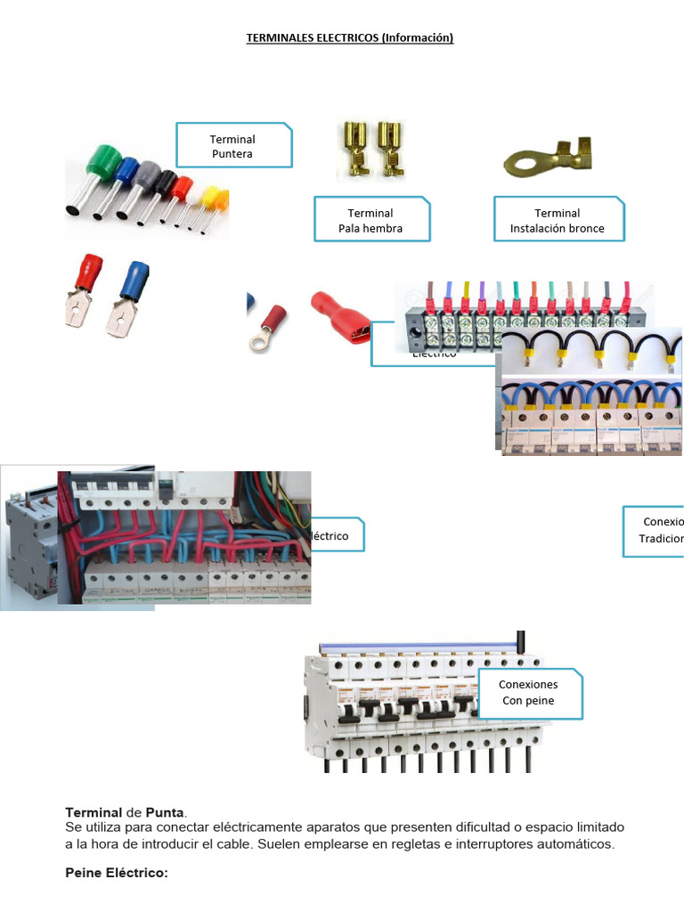 01-Terminales Electricos | PDF | Ingenieria Eléctrica | Cableado eléctrico
