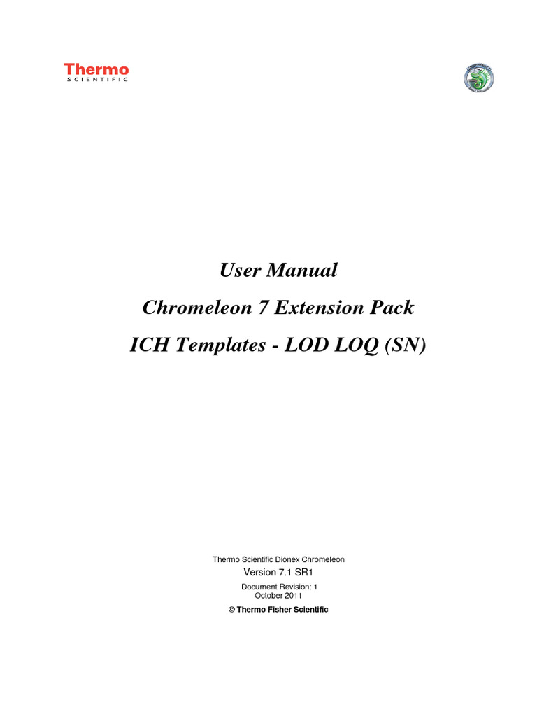 ICH LOD LOQ (SN) - User Manual | PDF | Detection Limit | Signal To ...