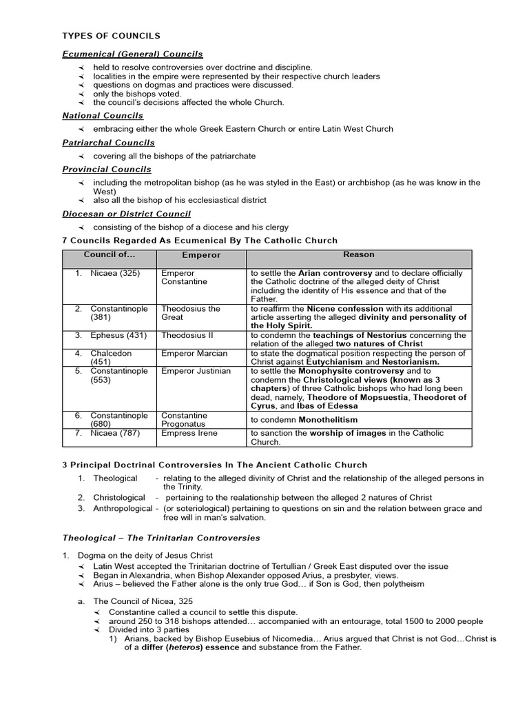 Church History - Councils | PDF