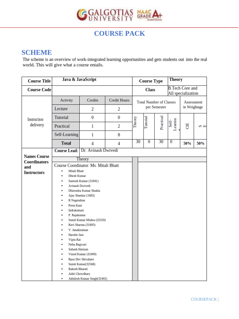 Course Pack Java - JS | PDF