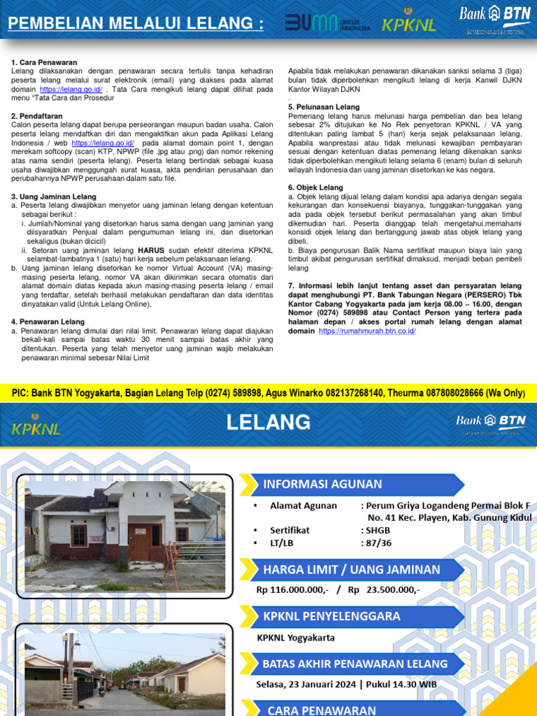 Katalog Lelang Periode Januari 2024 | PDF