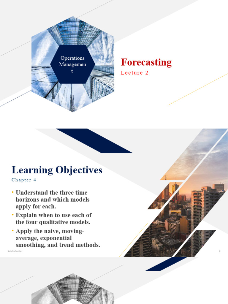 Forecasting Thursday Lecture - Week 2 Final | PDF | Forecasting | Moving Average