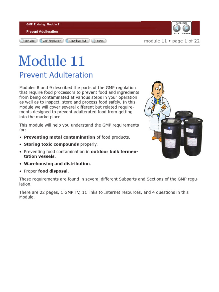 module11 food safety | PDF | Metal Detector | Food And Drink