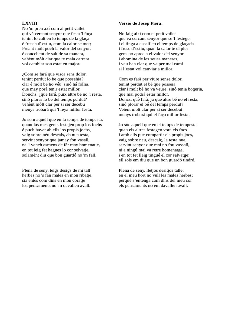 Poem a Come Nt Ari Petit Vai Let | PDF