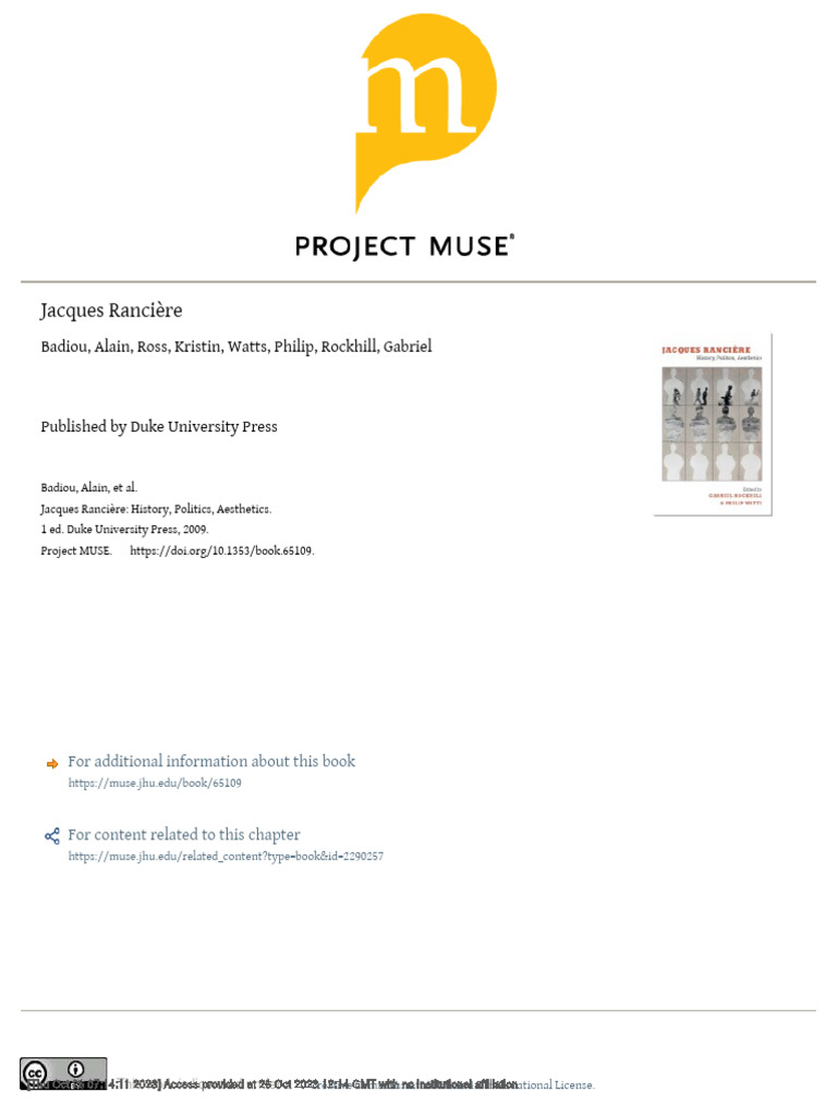 Project Muse 65109-2290257 | PDF | Experience | Reason