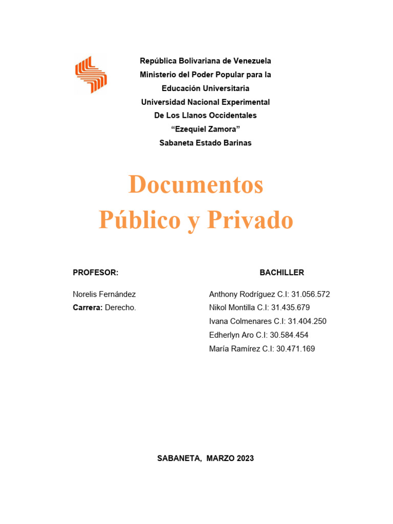 Documentos Publico y Privado | PDF