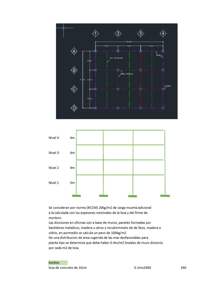 Determinación de La Carga de Diseño de Un Edificio Bajo Carga Muerta y Carga Viva | PDF