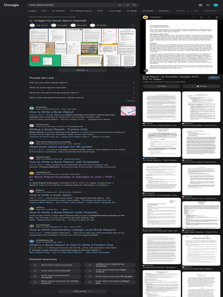 Book Report Example - Google Search | Download Free PDF | Books | Writing