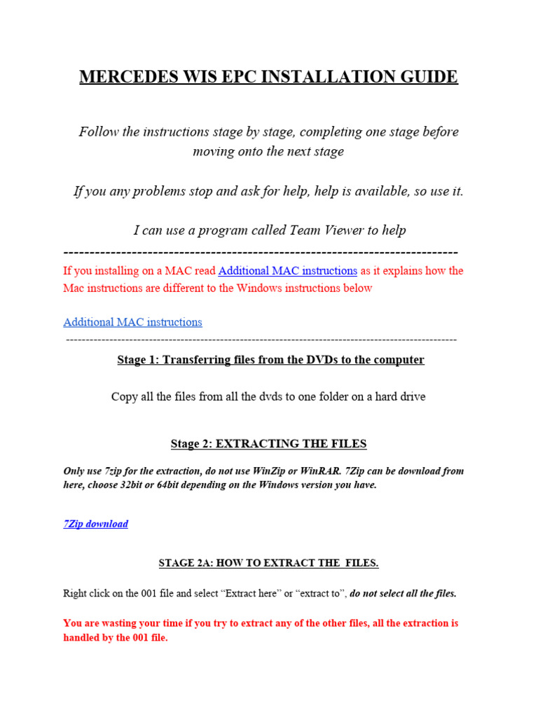 Mercedes Wis Epc Installation Guide | PDF | Computer File | Operating System