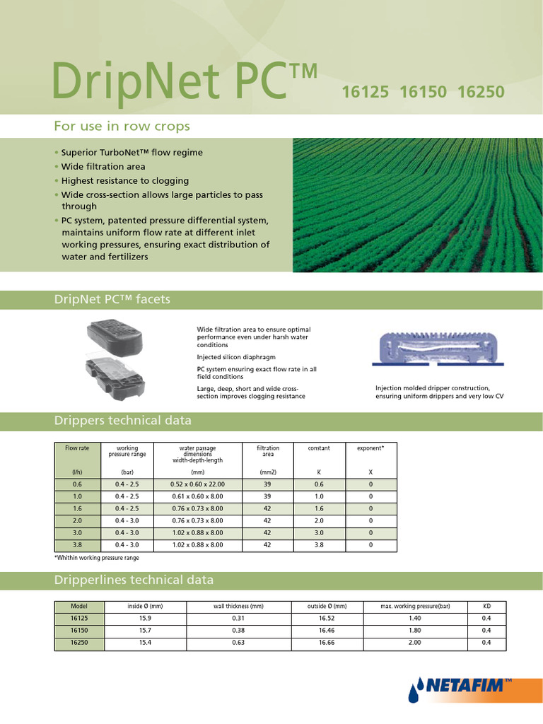 Dripnet PC 17640-007252 | PDF | Flow Measurement | Chemical Engineering