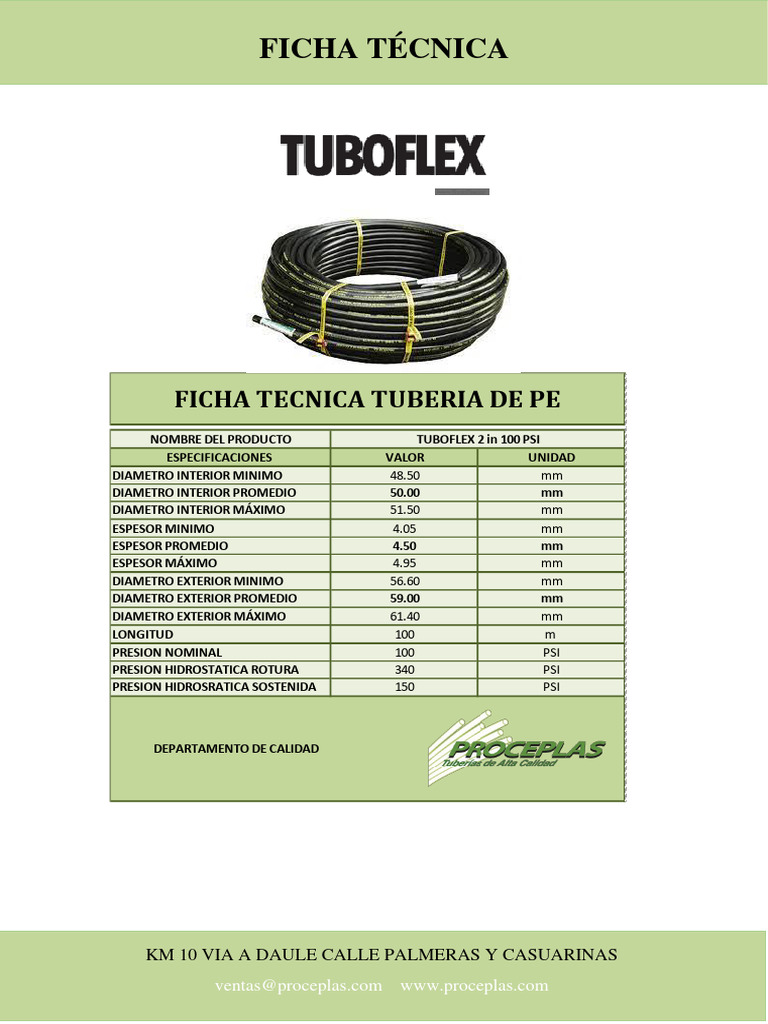 TUBOFLEX 2 in 100 PSI-1 | PDF