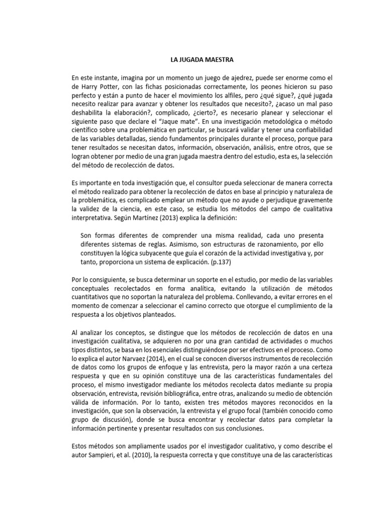 La Jugada Maestra | PDF