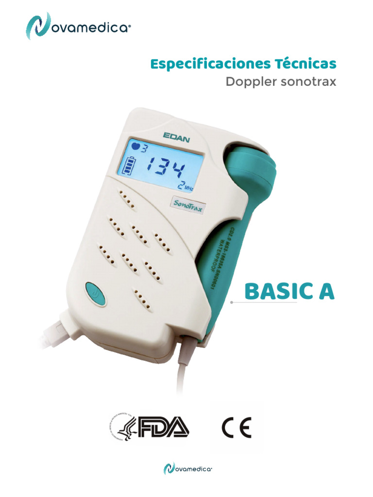 Ficha Tecnica Doppler Sonotrax Basic A | PDF | Geografía Física ...
