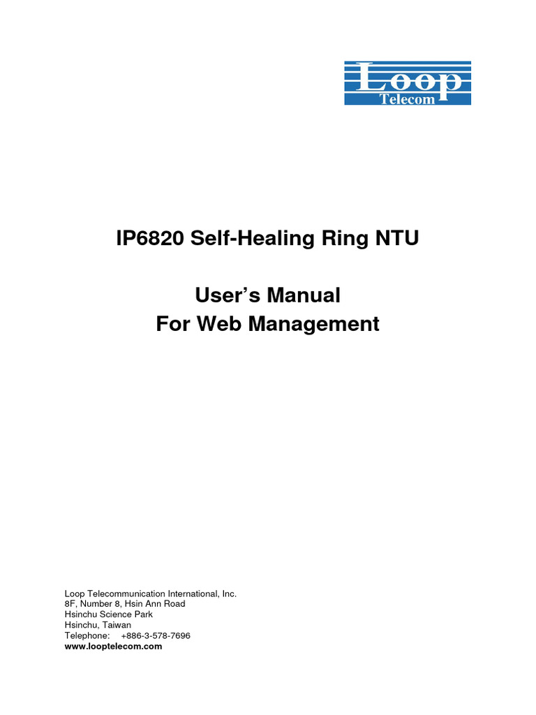 IP6820 Self-Healing Ring NTU | PDF | Secure Shell | World Wide Web