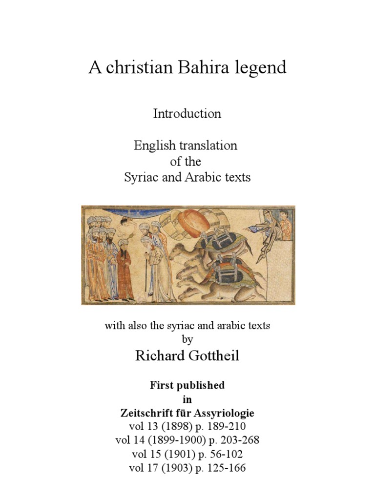 A Christian Bahira Legend | PDF