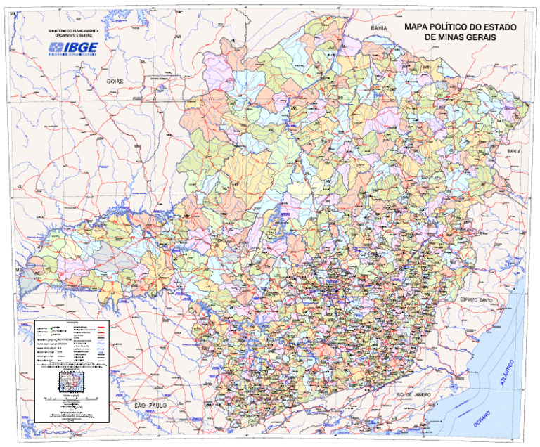 Mapa Politico Do Estado de Minas Gerais | PDF