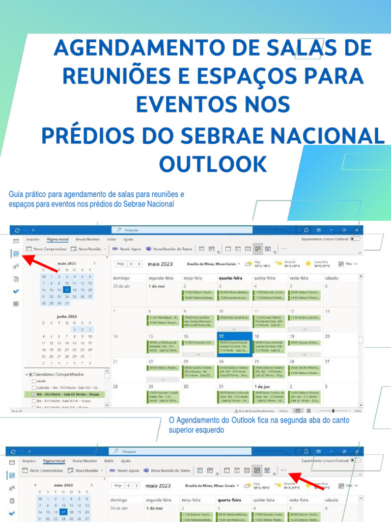 Agendamento de Salas - Outlook 1 | PDF