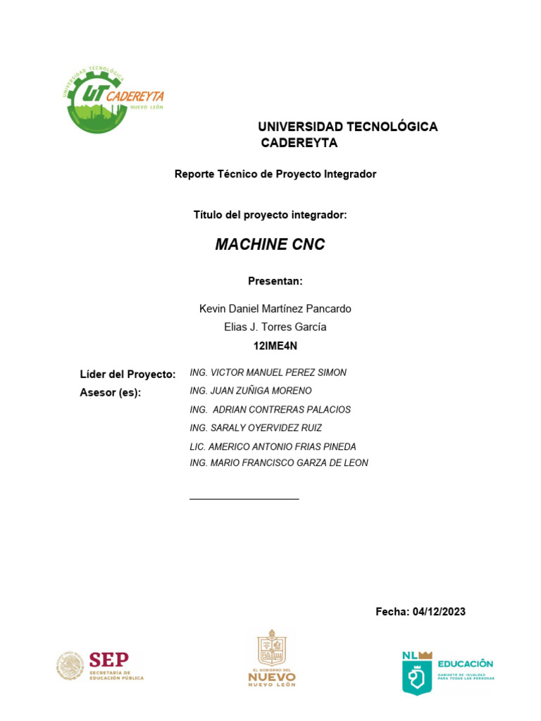 Machine CNC | PDF | Control numerico | Arduino