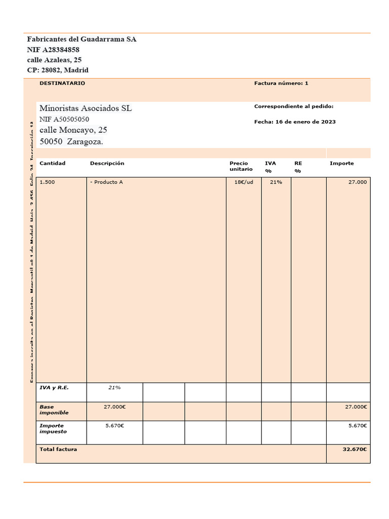 Fra 1-2-3-4-5 | PDF | Factura | Contabilidad